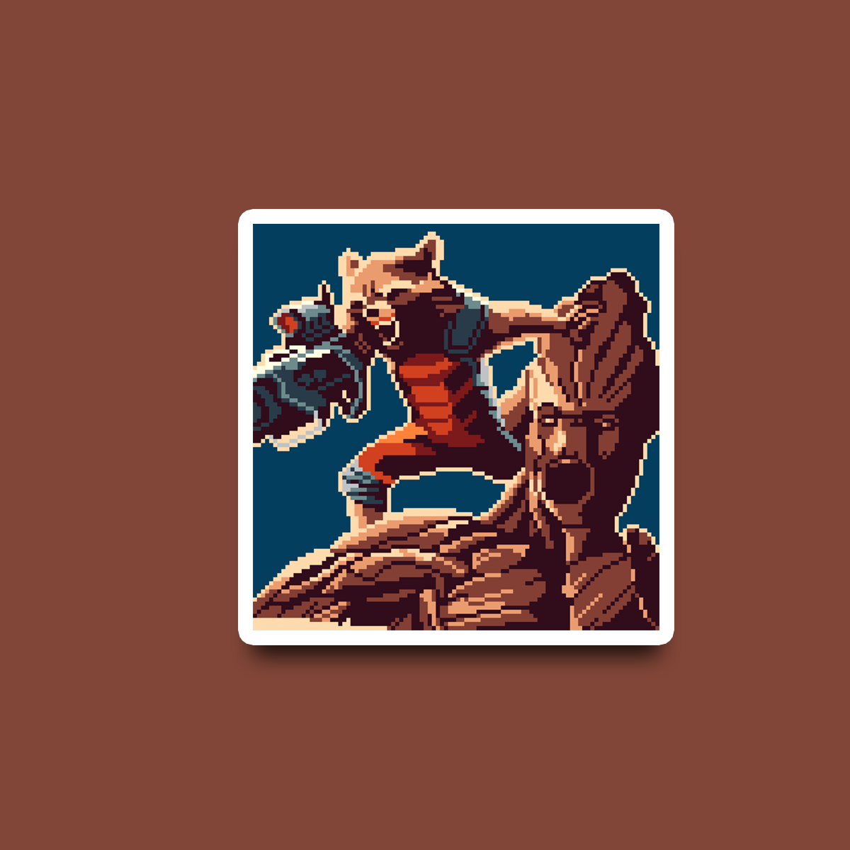 Rocket and Groot Sticker - Kilowatt Games