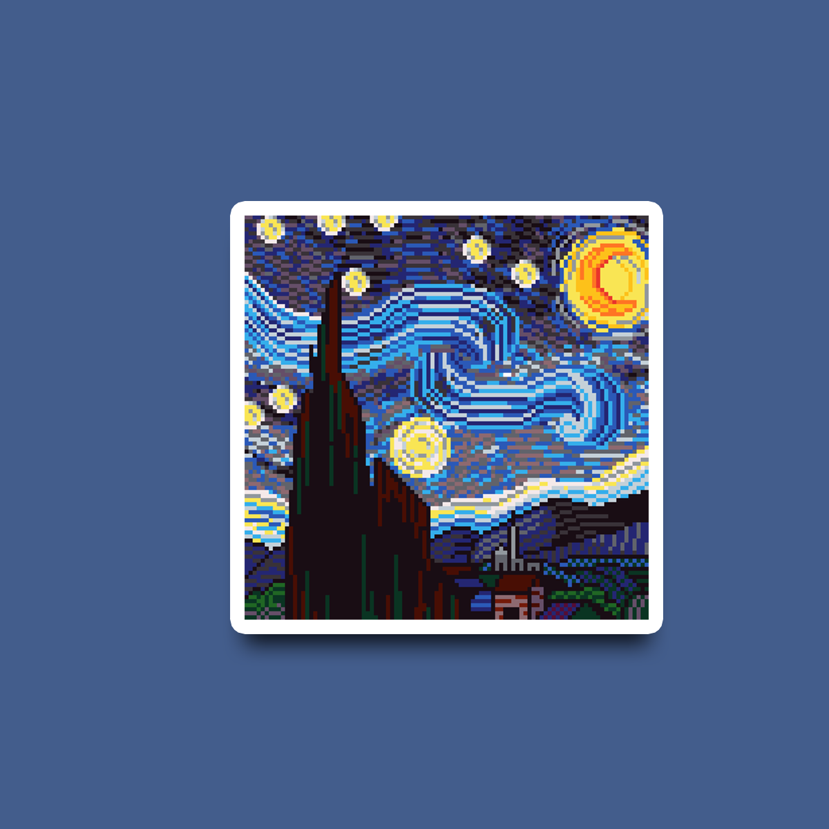 Starry Night Sticker - Kilowatt Games